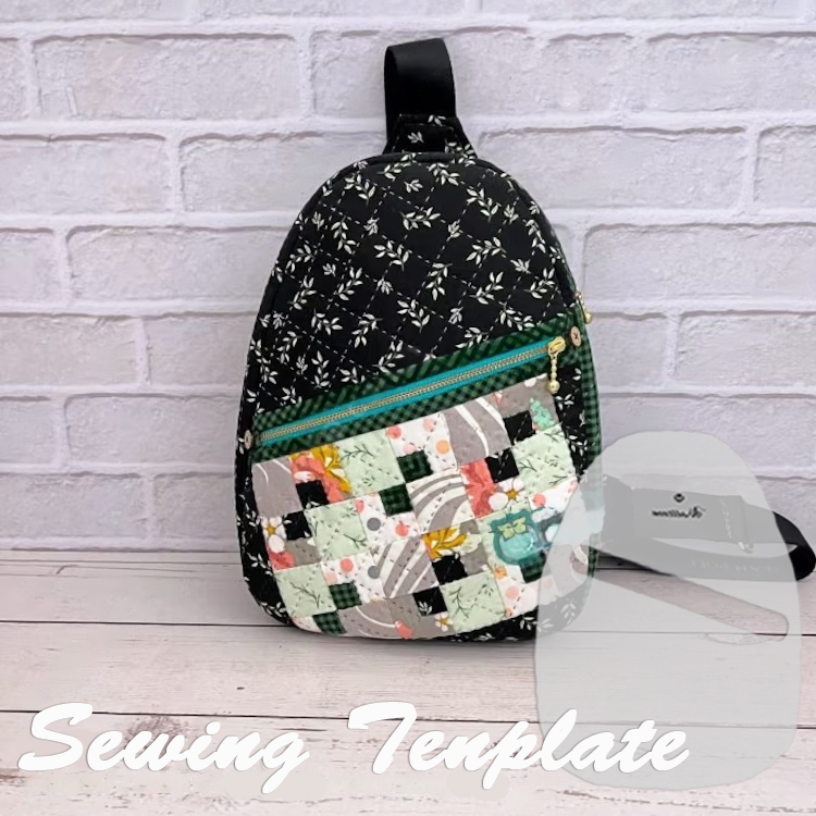 Sling Bag Fabric Sewing Template - Instructions Included