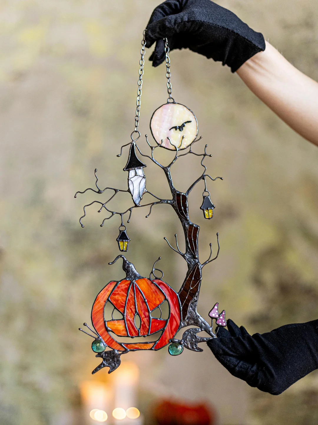 Pumpkin Mysterious Tree Stained Widgets Horror Home