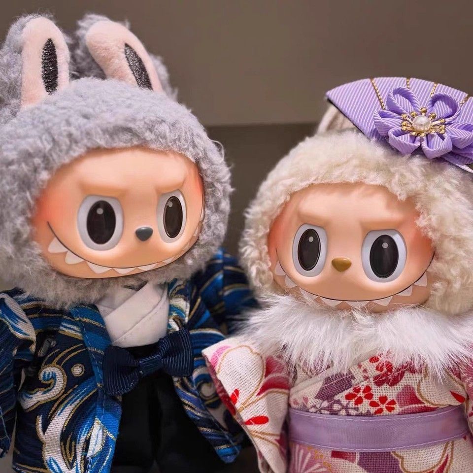 Labubu Doll Clothes Handmade Traditional Men’s Kimono Outfit