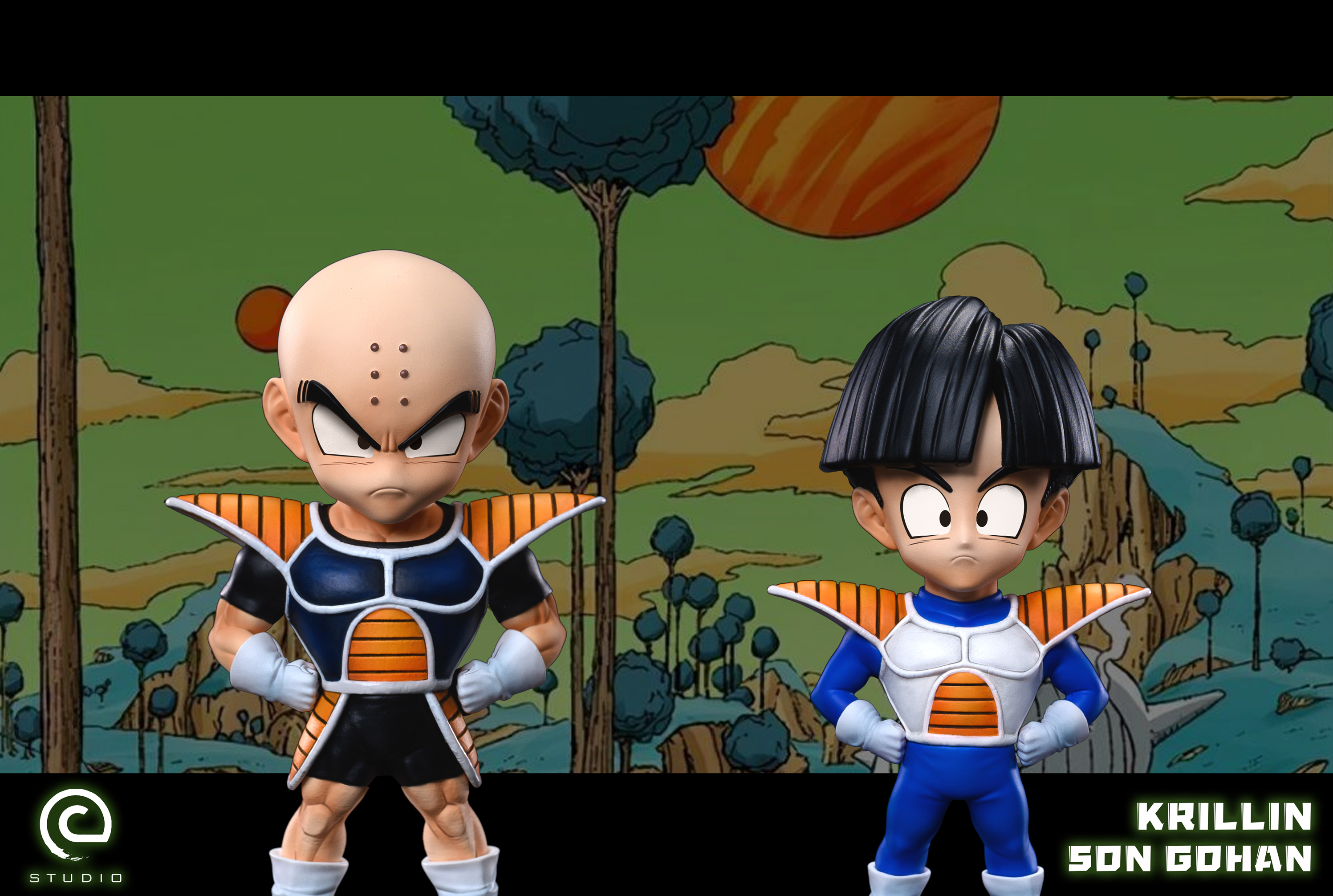 Namek Series Battle Suit Ver. Son Gohan & Krillin - Dragon Ball Statue ...