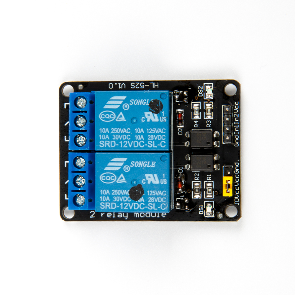 2 Channel DC 12V Relay Module with Optocoupler Low Level Trigger ...