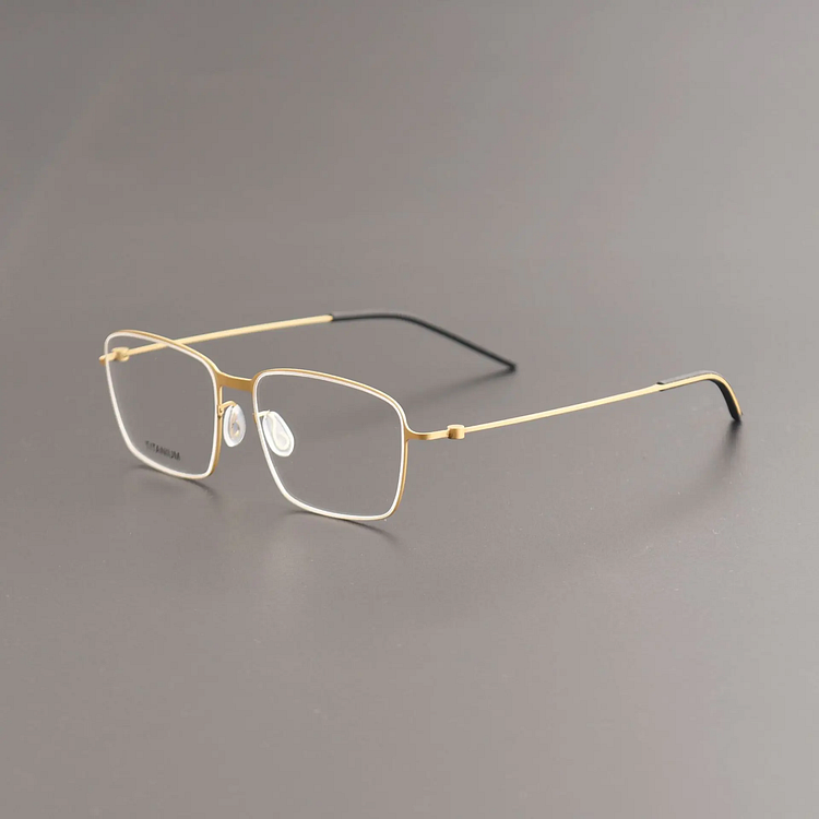 Ultra-light Titanium Frame Large Face Slimming Linden Style No-screw ...