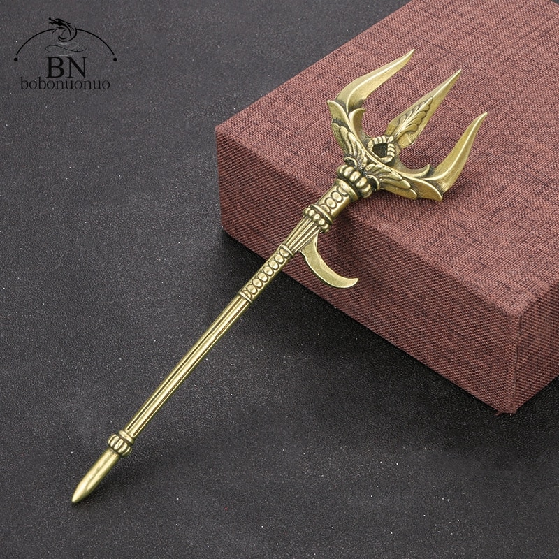 Athvotar Trident Tea Knife Desk Ornaments Vintage Brass Miniatures ...