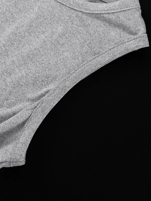 Long Sleeves Solid Color Round-Neck Inner Dress + Bodycon Outerwear Two ...