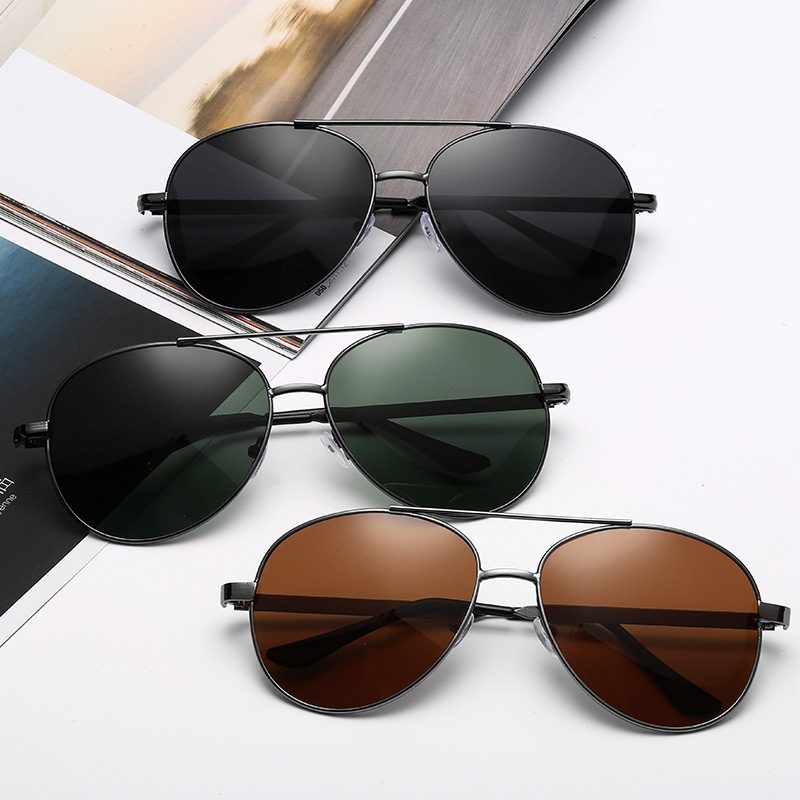 New Metal Polarized Sunglasses Vintage Men Sun Shading Driving Sun ...