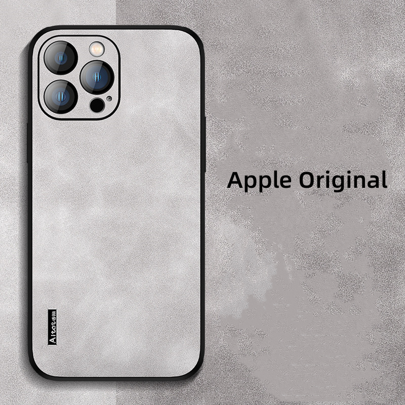 Soft Leather Phone Case With Lens Film