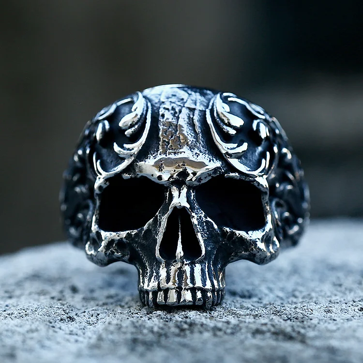 Punk style skull ring