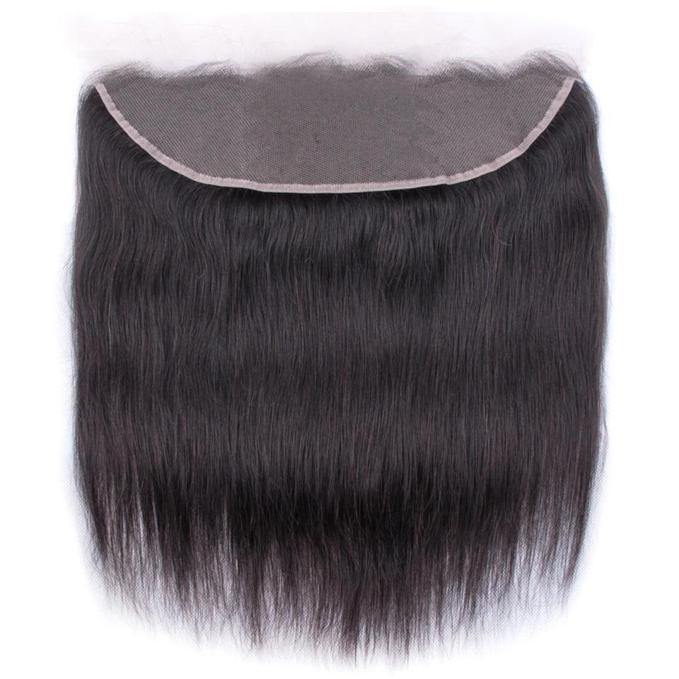 Hair Brazilian Straight Hair Frontal Closure 13*4 Transparent Swiss ...