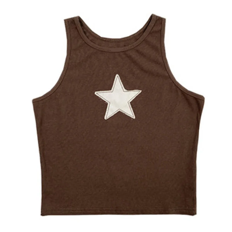 STAR EMBROIDERED TANK TOP