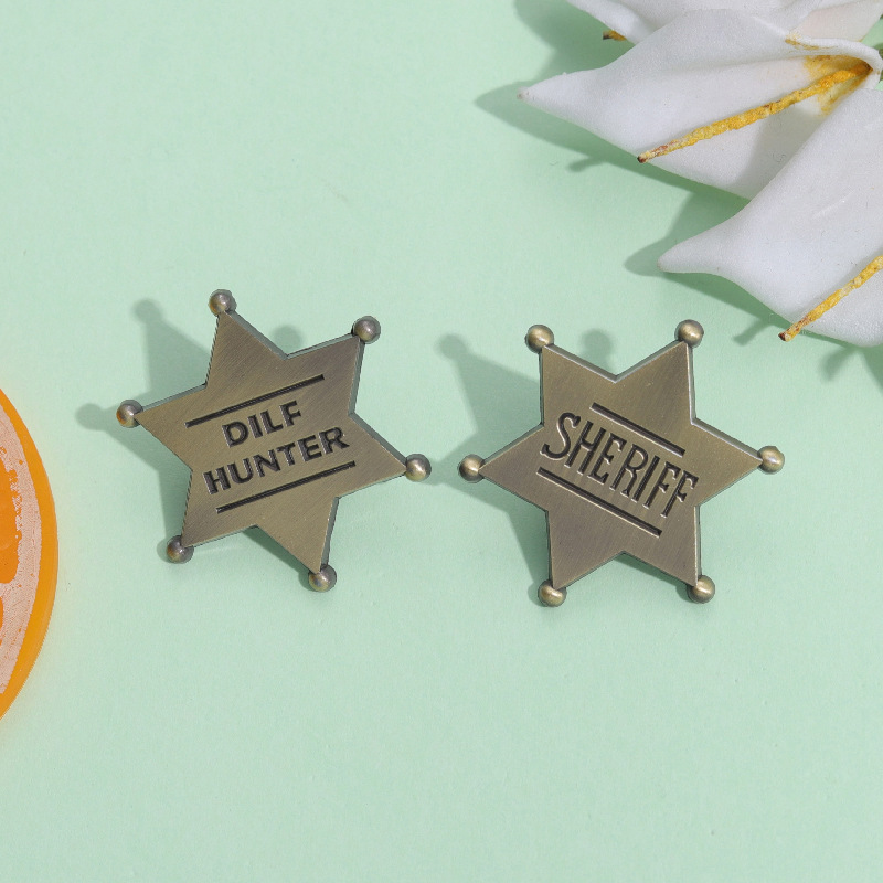 Hexagonal Star Creative Metal Pins