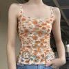 AESTHETIC FLOWERS SQUARE NECK CAMI TOP