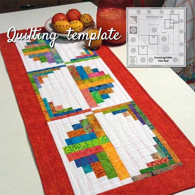 Curvy Log Cabin Trim Tool Finished Blocks Quilt Ruler