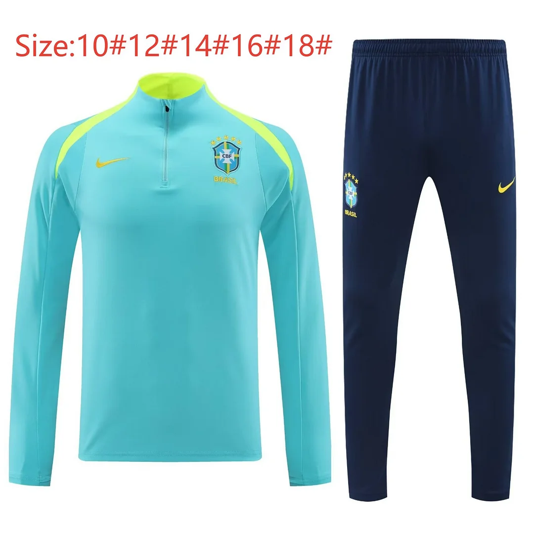 2024/2025 Kids Kit Brazil Training Suit Football Shirt