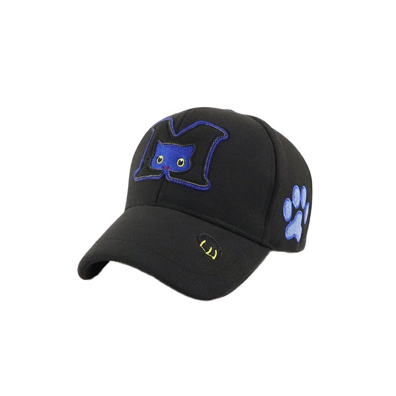 Childrens autumn childrens cap cute cat embroidered kids baseball hat