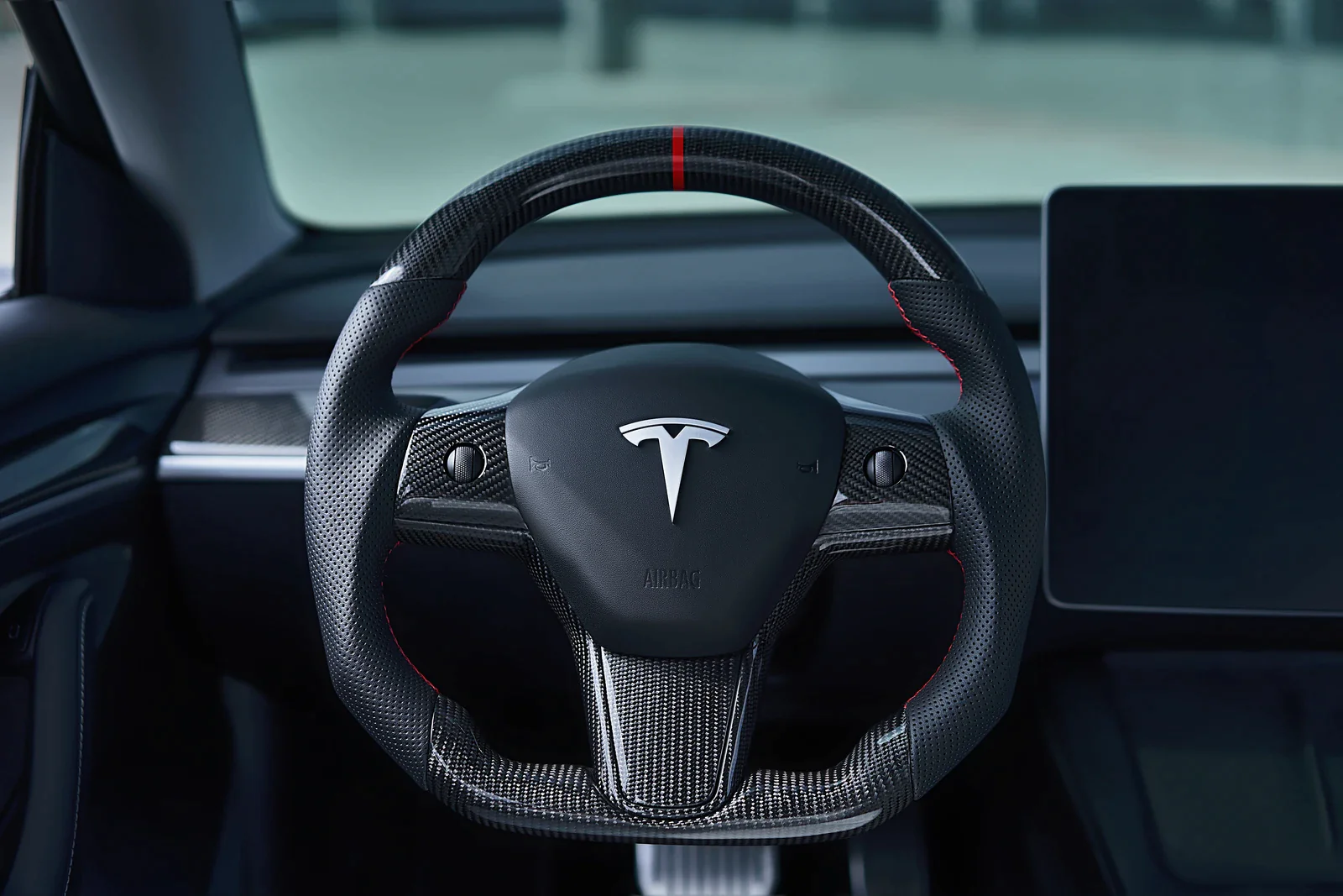 Customized Sport Round Heated Real Carbon Fiber Steering Wheel For ...