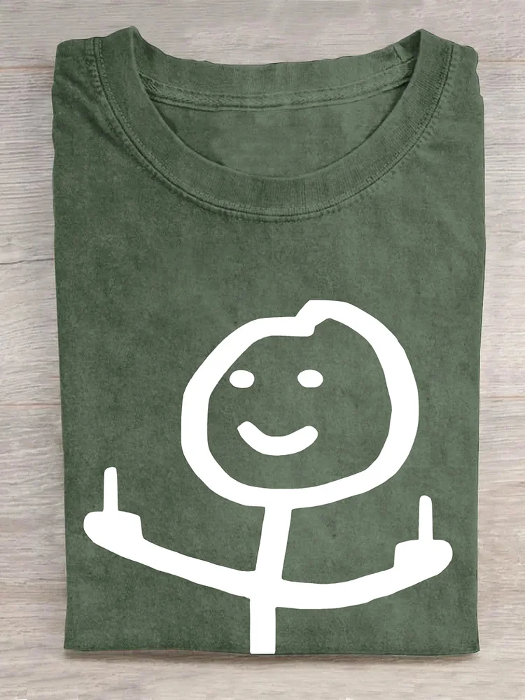 Stickman Giving Middle Finger T-shirt