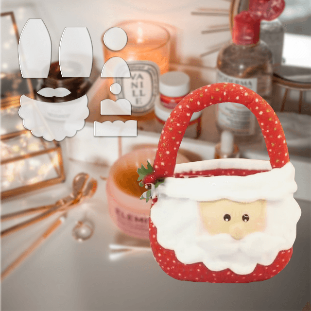 Christmas Quilt Buckets Pattern Set(9 PCS)-with instructions