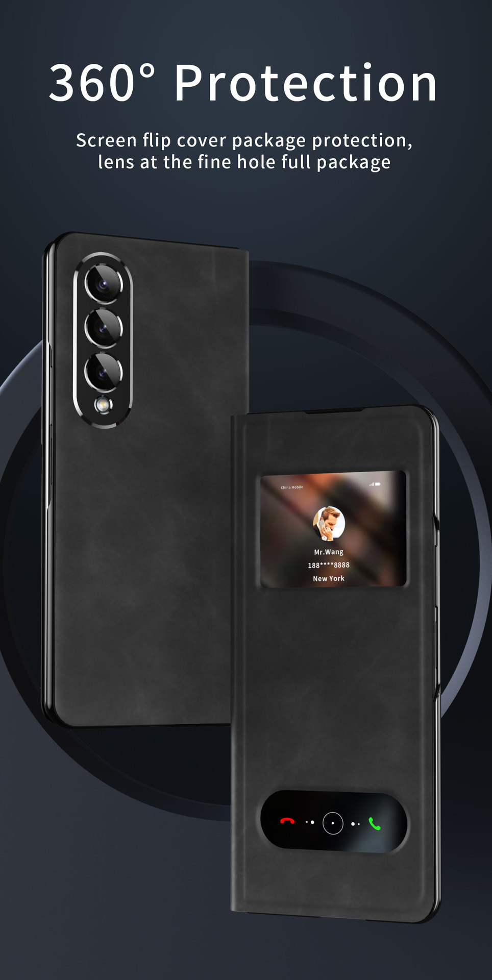 New Folding screen magnetic flip leather business intelligent folding ...