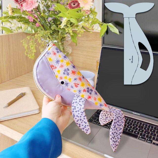 DIY Whale Pouch Sewing Template - With Instructions