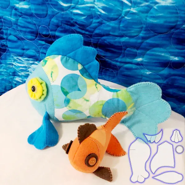 Cute Fish Creative Templates Set