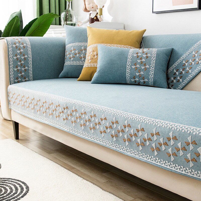 Athvotar Linen Fabric Sofa Cushion Sofa Cover Sofa Towel Couch Cover ...