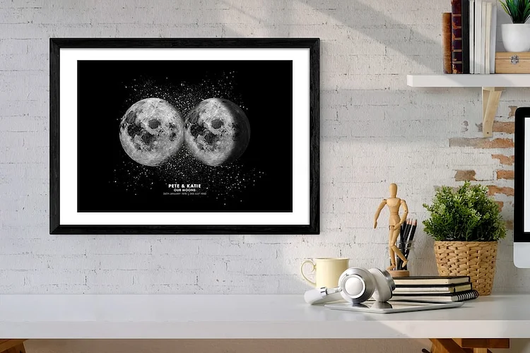 Custom Couples Moon Phase Printing Gift