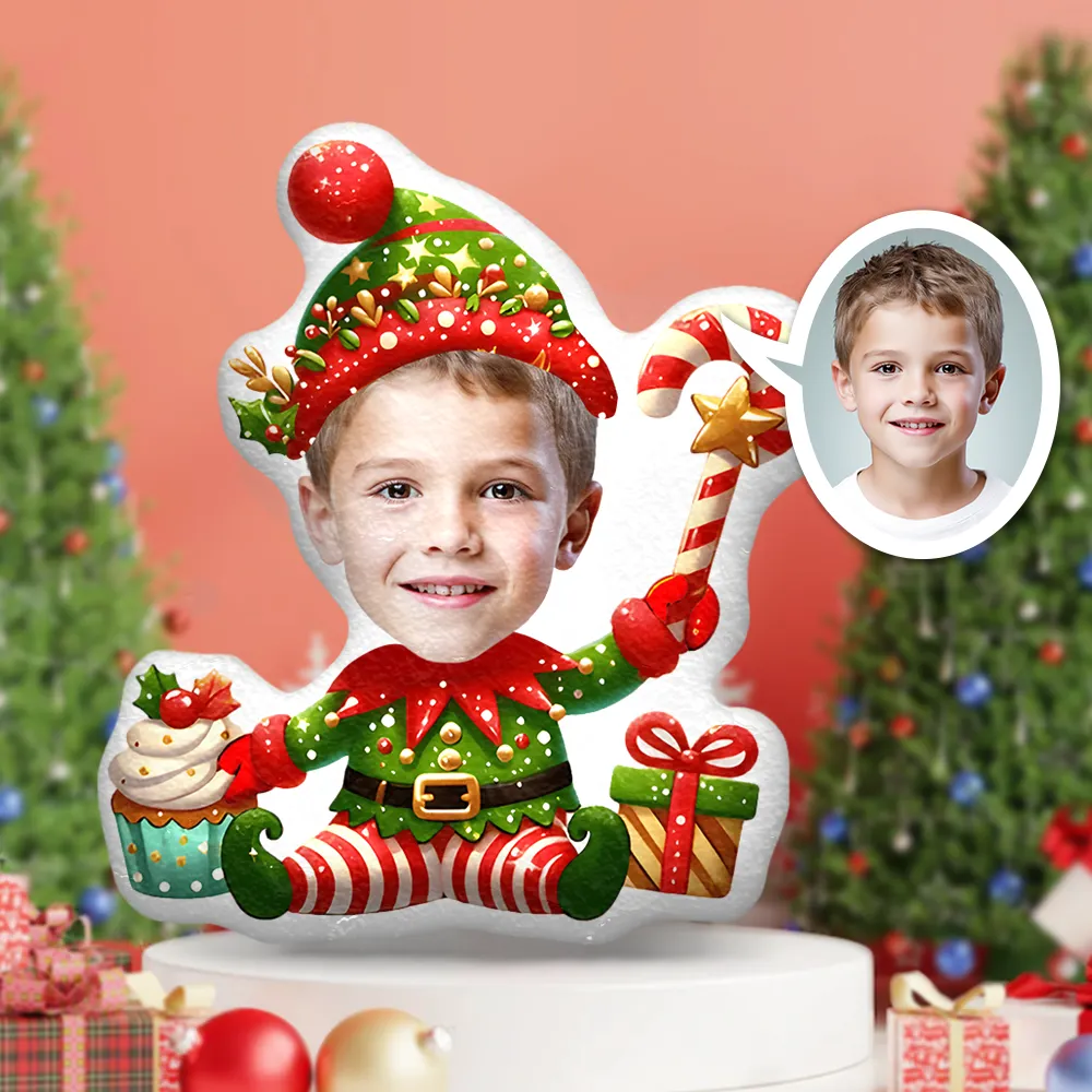 Custom Photo Face Pillow, Merry Christmas Christmas Genie, Body Pillow ...