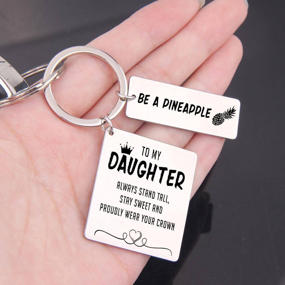 To My Daughter-Personalized Keychain For Daughter