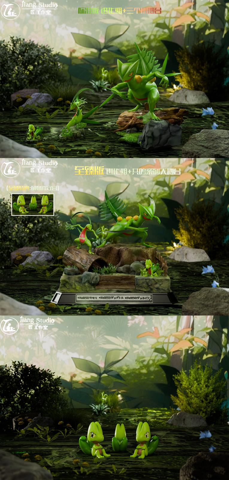 Evolution of Treecko Set - Pokemon Statue - Jiang Studios