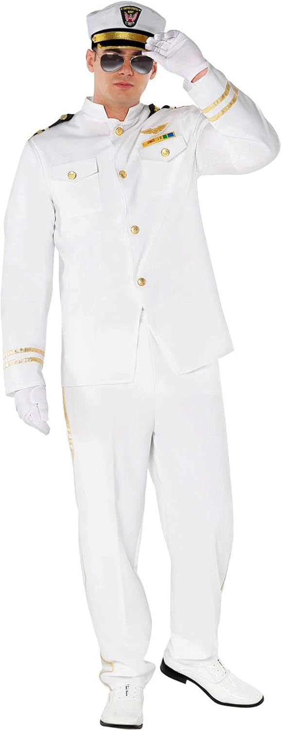 GAR BETHE Morph Sailor Costume Men - Boat Captain Outfit, Ship Captain ...