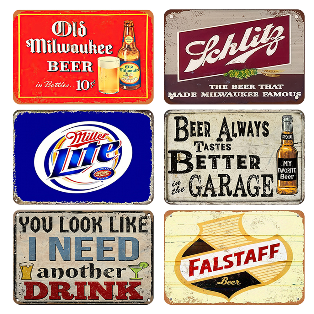 (Multi Style)Beer - Metal Tin Signs(8*12Inch)