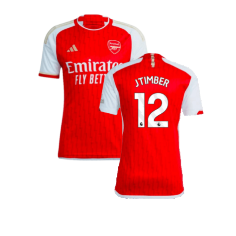 Arsenal Jurriën Timber 12 Home Shirt Kit 2023-2024