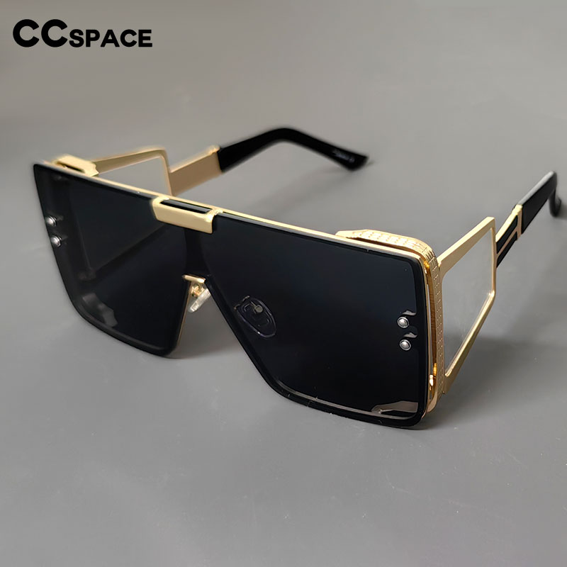 46588 Luxury Brand Sunglasses Women Big Frame Men Square One Lens ...