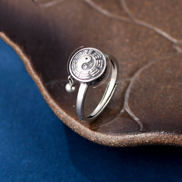 Sterling Silver Tai Chi Bagua Ring