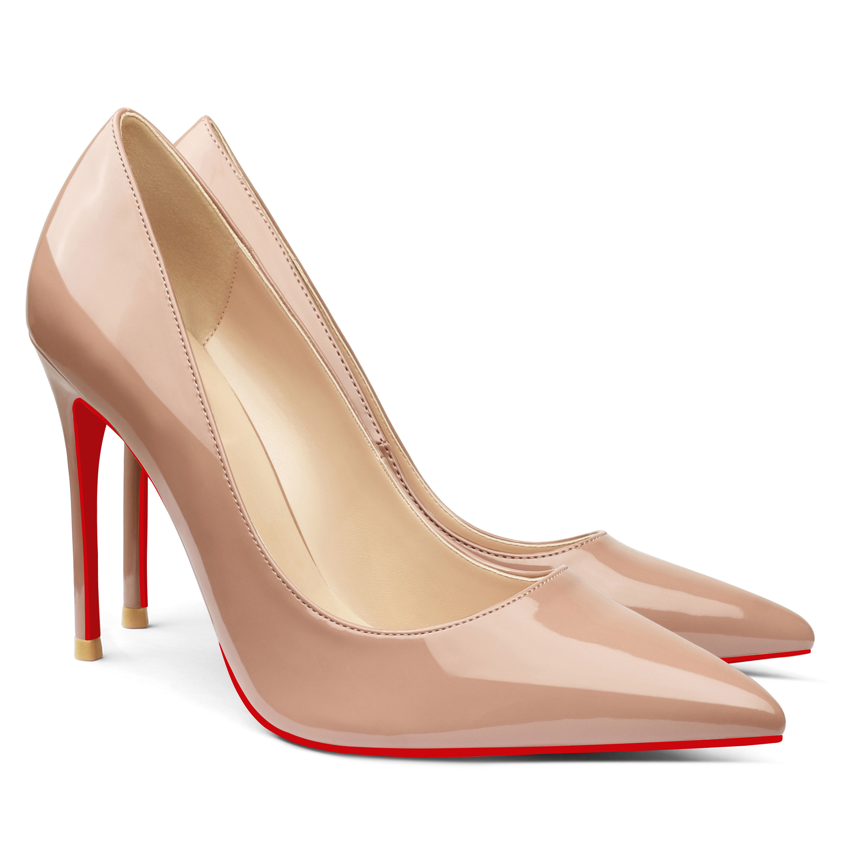 100mm High Heels Party Daily Wedding Pumps Patent Stilettos Red Bottoms ...