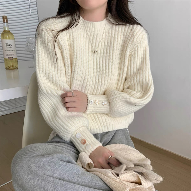 Nigikala Wind Round Collar Sweater Female Autumn Dong Korean Wear Soft ...