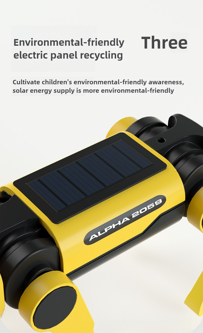 Assembled Solar Electric Robot Dog Toy Educational Stem Walking Robot ...