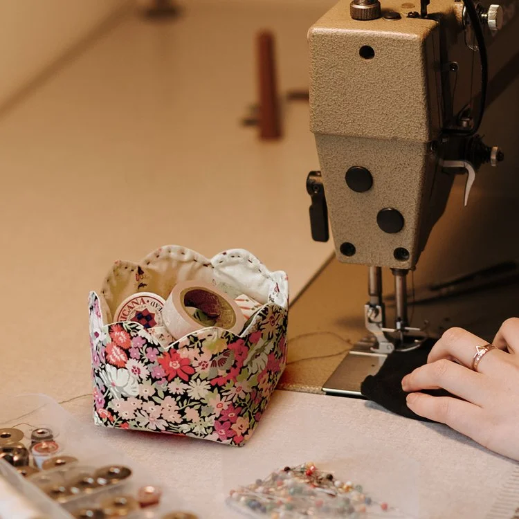 DIY Flower Basket Pattern - Included Instructions + Template