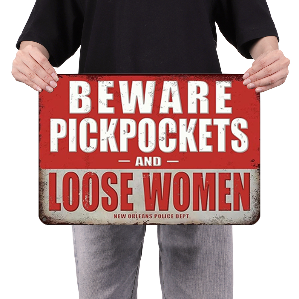 [Big Size]Beware Pickpockets - Metal Tin Signs(12*16Inch)