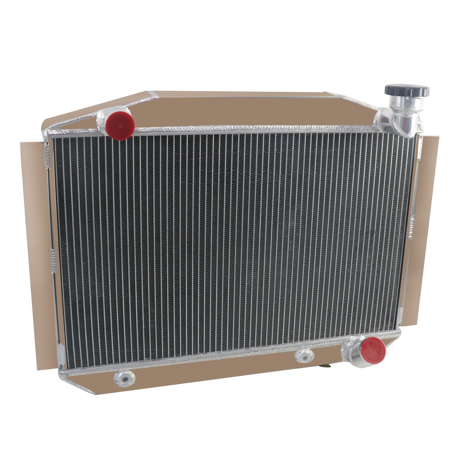 4 Row Aluminum Radiator For Chevy Corvette 4.3L 4.6L V8 AT/MT 55 56 57 ...