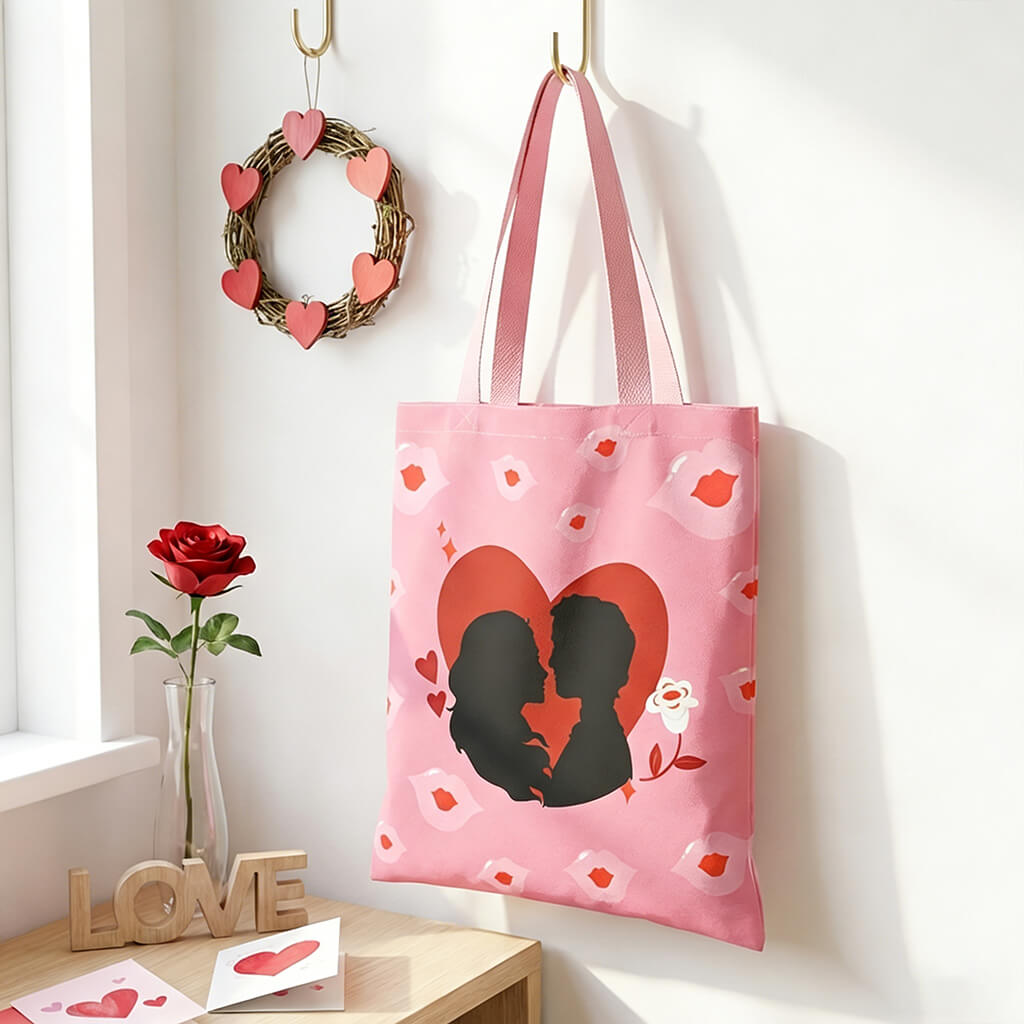 Custom Canvas Valentine's Day Gift Bag