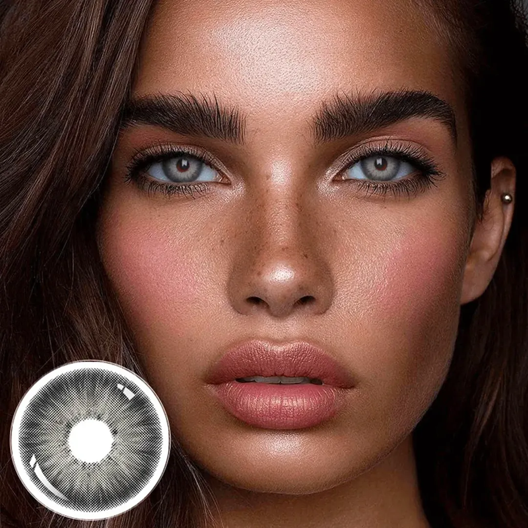 Magnificent Grey Icy Volcano Colored Contact Lenses ,Cool Grey Contact ...