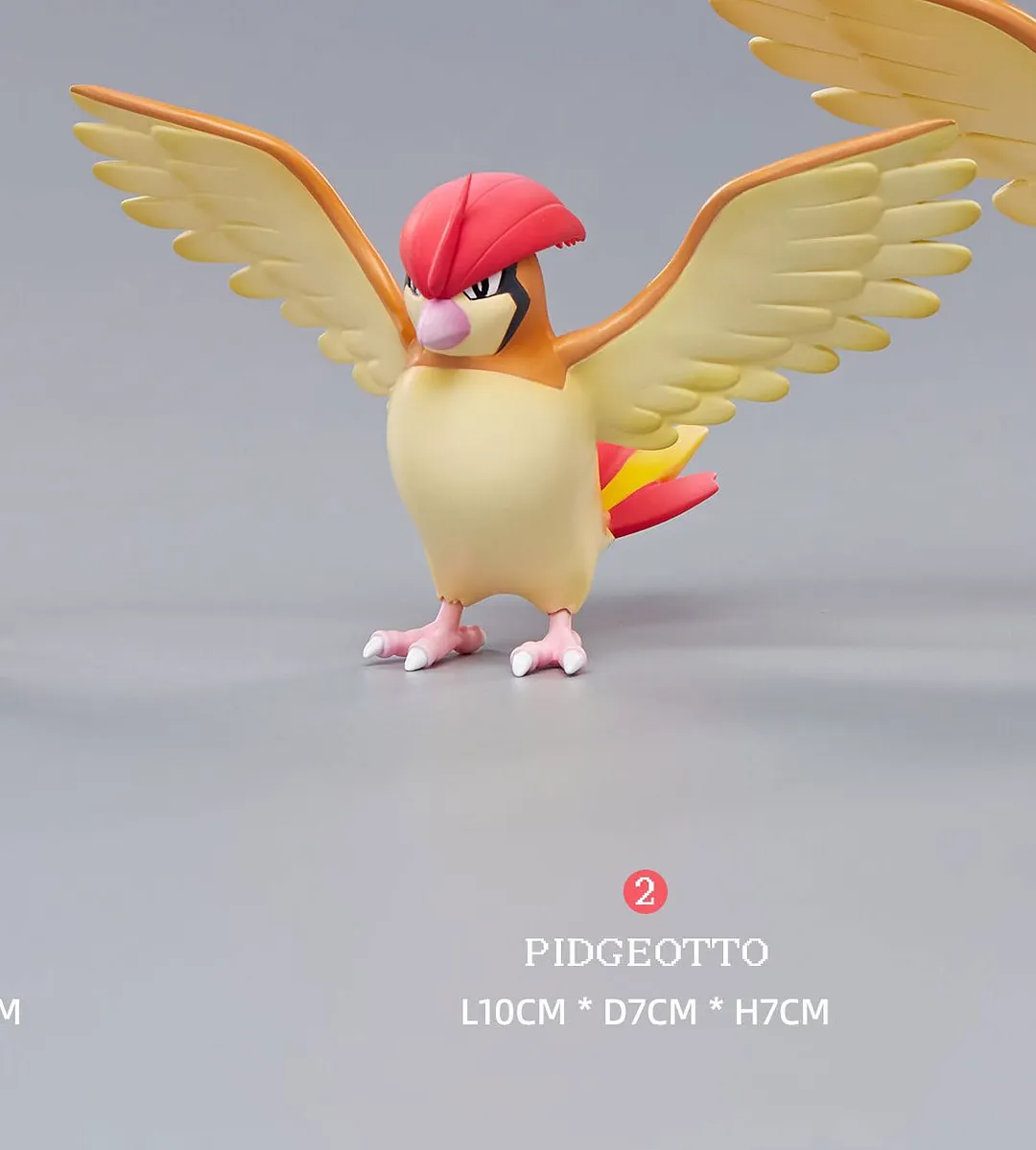 1/20 Scale World Zukan Evolution of Pidgeot Set - Pokemon Resin Statue ...