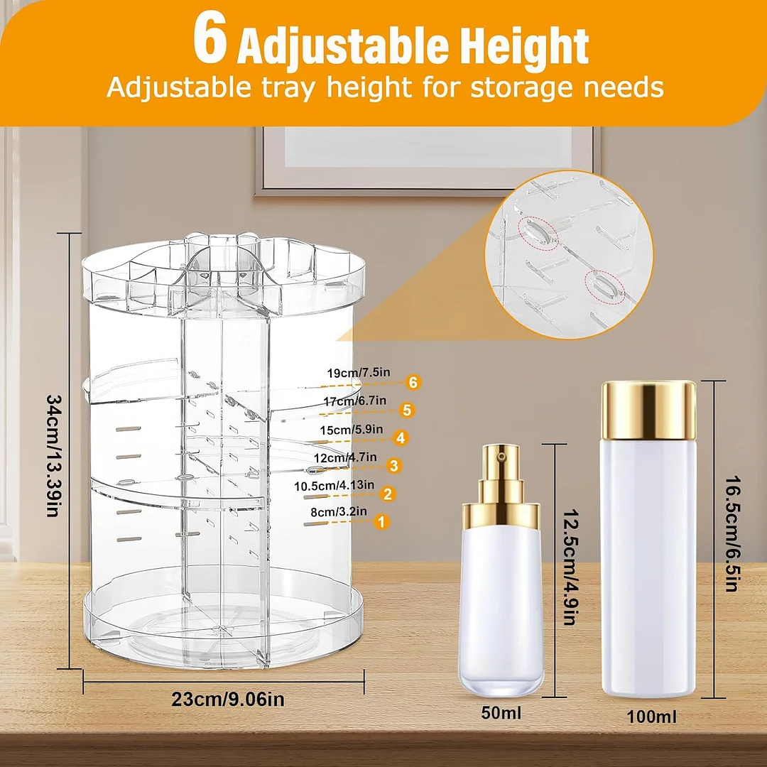 360 Rotating Makeup Organiser