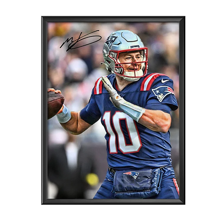 Mac Jones-New England Patriots Poster Art Autographed