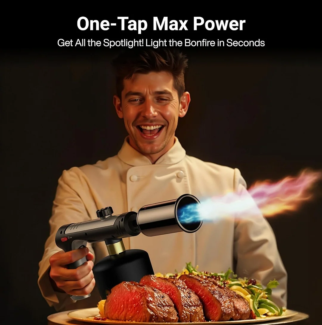 Saker® Propane Torch with Max Flame Button, Triple Safety Guard Blow ...