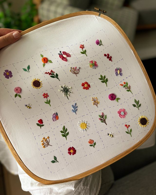 Miniature Floral Embroidery Kit