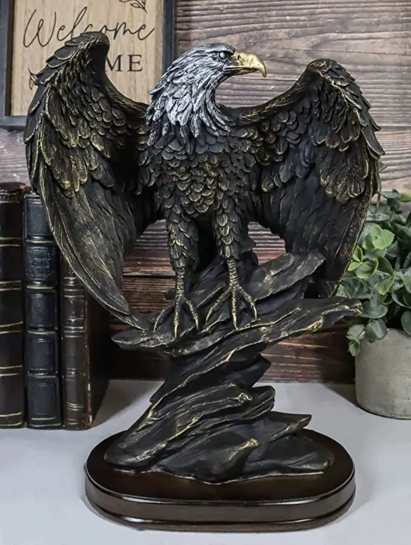 Bronze Resin Eagle Collectible Decorative Eagle Statue Home Decor ...