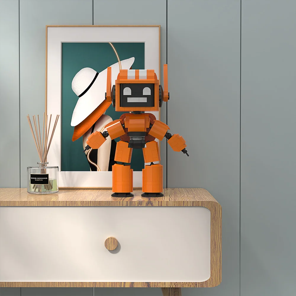 MOC Large Mecha K-VRC Love-Death-Robot Animation Smart TV Future Robot