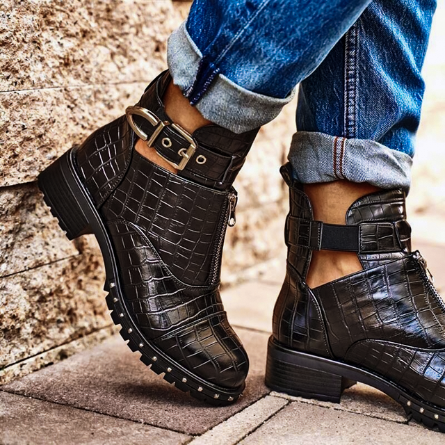 Crocodile Skin Shoes Women